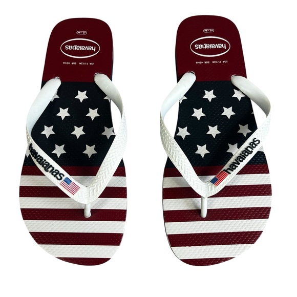 Havaianas | Shoes | Havaiancas Red White Blue American Flag Mens 1 Flip ...